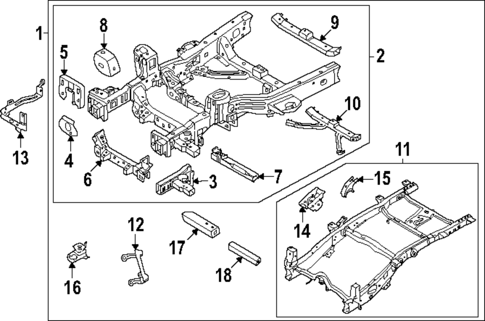2024 Ford Ranger Front Cross-Member MB3Z-5W019-G | OEM Parts Online