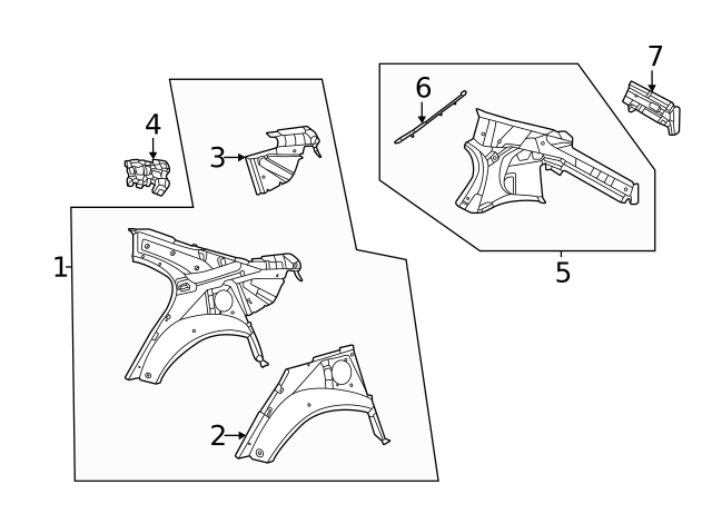 223-630-36-01 - Outer Wheelhouse 2021-2023 Mercedes-Benz | Mercedes ...
