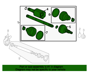 2010-2020 GM Front Passenger Side Half-Shaft Assembly 84628596 | OEM ...