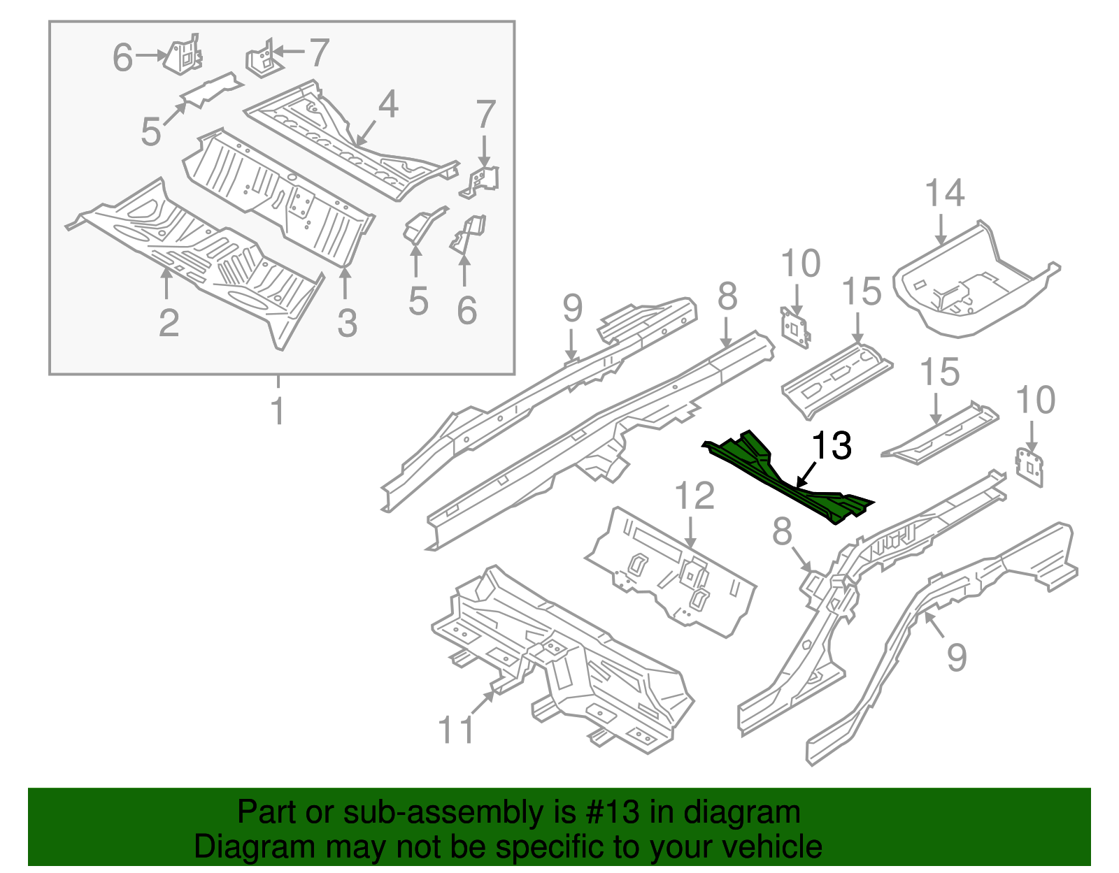 65651-J5000 - Rear Cross-Member 2018-2023 Kia Stinger | Kia.Parts Store