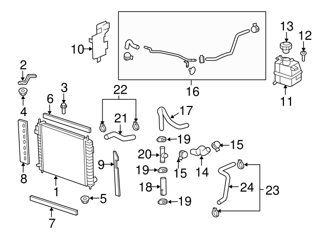 2012-2015 Chevrolet Captiva Sport Hose & Tube Assembly 19333231 ...