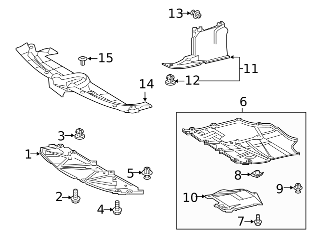 51444-12090 - Radiator Support Splash Shield - 2019-2022 Toyota Corolla ...