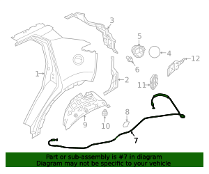 2018-2024 Nissan Kicks Release Cable 78822-5RB0A | Nissan Parts OEM
