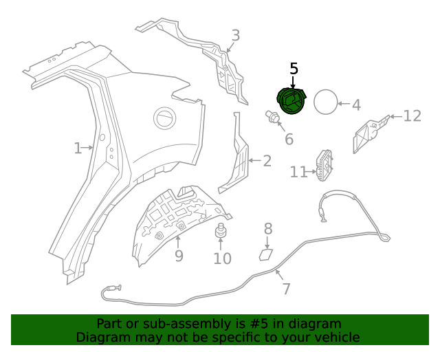 2018-2024 Nissan Kicks Fuel Pocket 78120-5RB0A | OEM Parts Online