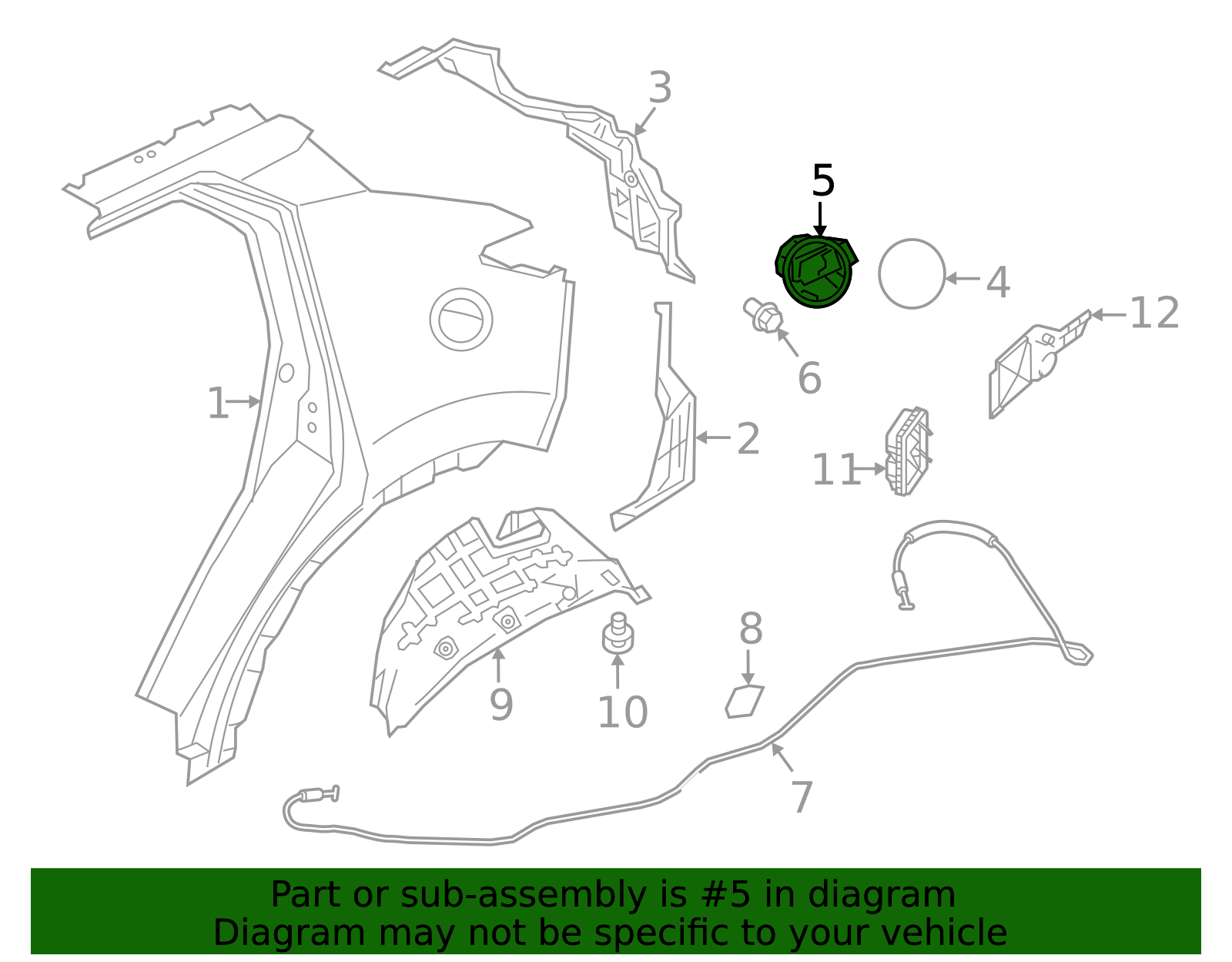 2018-2024 Nissan Kicks Fuel Pocket 78120-5RB0A | Team Nissan Inc.