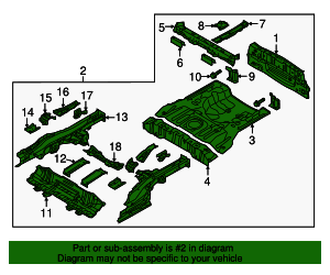 65500-B2500 - Floor Pan Assembly 2014 Kia Soul | Kia.Parts Store