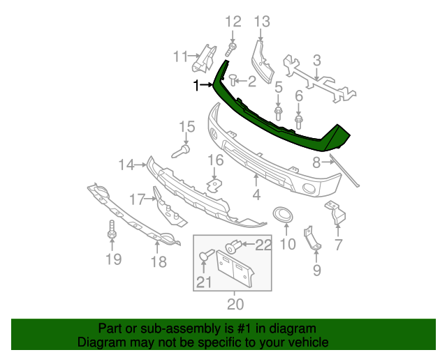 2005-2008 Nissan Frontier Upper Cover 62025-EA800 | Nissan Parts Plus