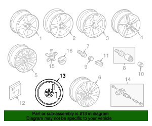 2009-2017 Audi Compact Spare 8R0-601-010-B | Genuine Audi Parts