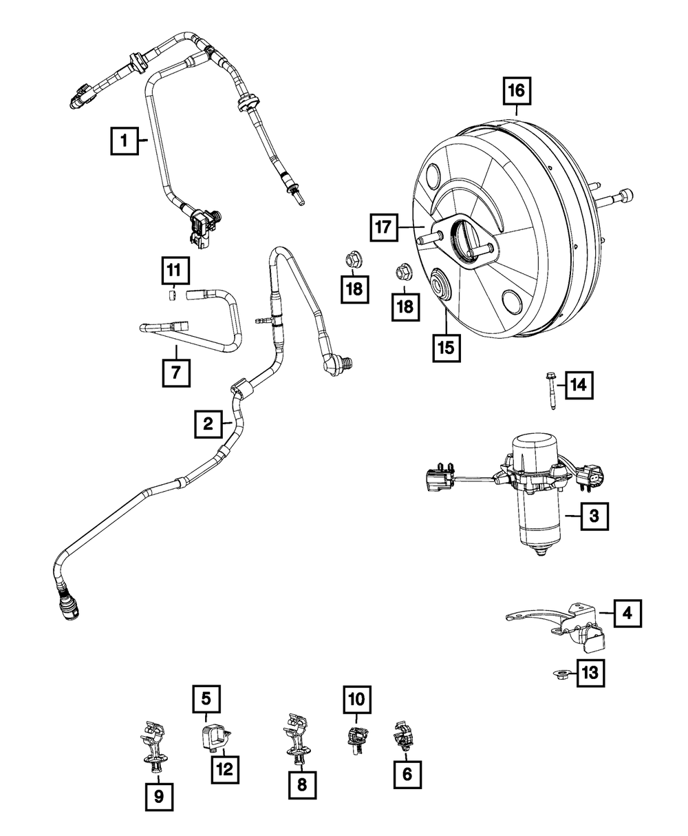 2015-2017 Ram Brake Booster Vacuum Hose 68167956AB | Mopar eStore