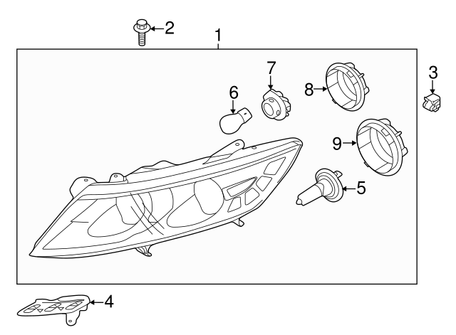 92101-4U620 - Headlight Assembly 2014-2016 Kia Optima | Kia.Parts Store