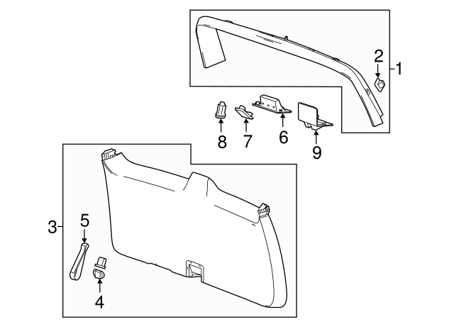 2015-2020 GM Shale Liftgate Latch Cover 23183558 GM | GMPartsDirect.com