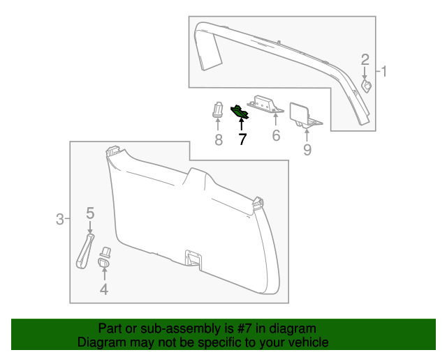 2015-2020 GM Jet Black Liftgate Inner Panel Trim Hole Plug 23440470 ...