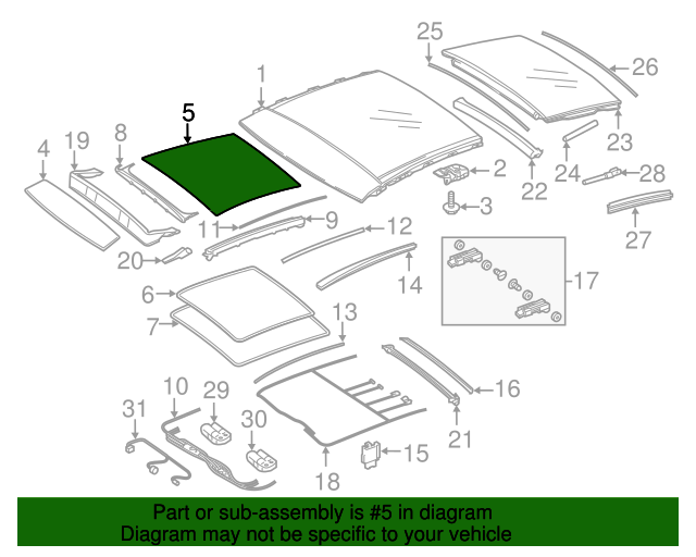 2015-2020 Mercedes-Benz Rear Glass 156-780-00-21 | MB Parts Store