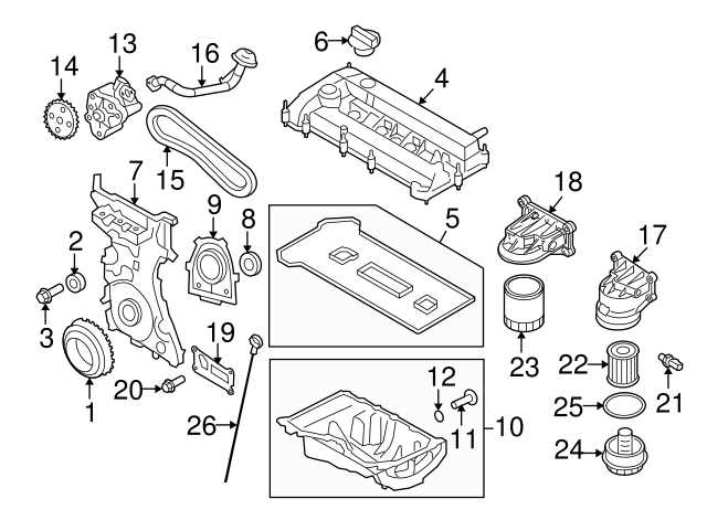 2003-2021 Ford Oil Filter BE8Z-6731-AB | Ford Parts Catalog
