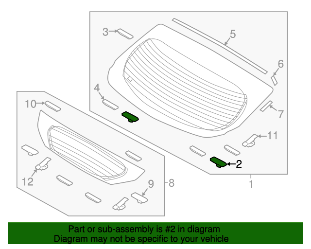 2017-2024 Hyundai Upper Glass Stopper 87115-G3000 | OEM Parts Online