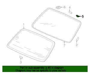91561-S04-J01 - Back Glass Fastener 1996-2009 Honda | Honda Parts Online