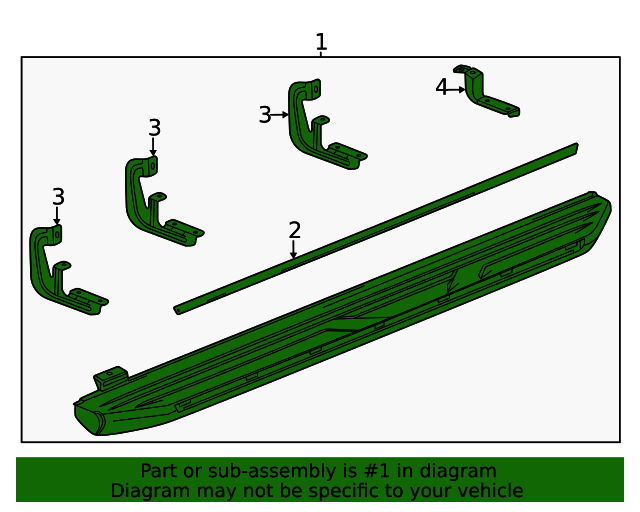 2021-2024 GM Chrome Driver Side Assist Step 84809516 GM | GMPartsDirect.com
