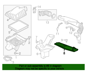 22753239 - Front Intake Air Duct Deflector 2014-2019 Chevrolet Impala ...
