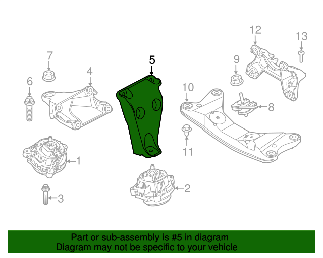22-11-6-859-415 - Engine Mount Bracket 2017-2021 BMW | AutoNationParts.com