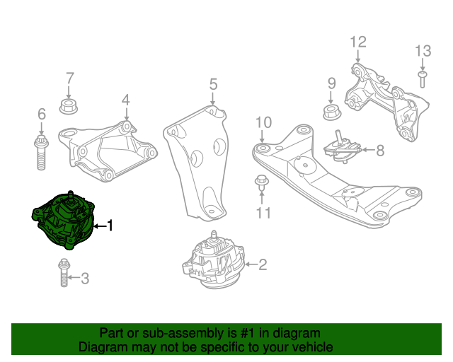 22-11-6-859-414 - Engine mount, right 2017-2021 BMW | AutoNation Parts