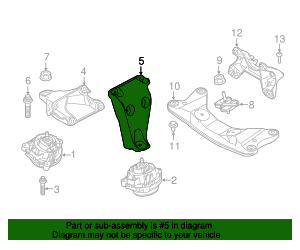 2017-2021 BMW Engine supporting bracket, left 22-11-6-859-415 ...