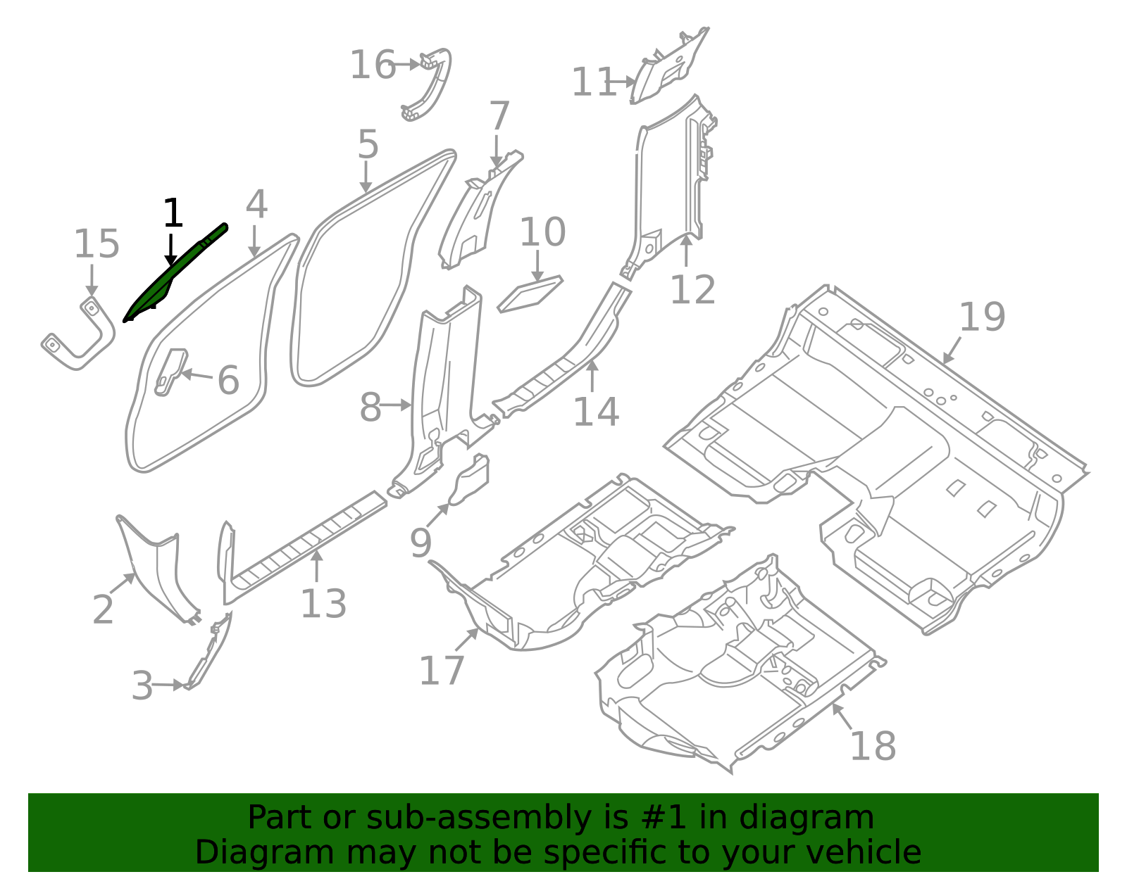 2012-2016 Nissan Windshield Pillar Trim - Driver's Side (LH) 76912 ...