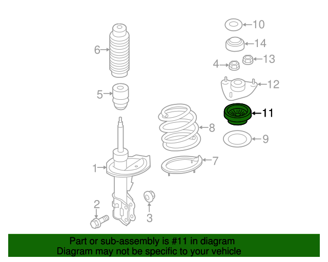 54612-1M000 - Strut Bearing 2010-2013 Kia | Kia.Parts Store