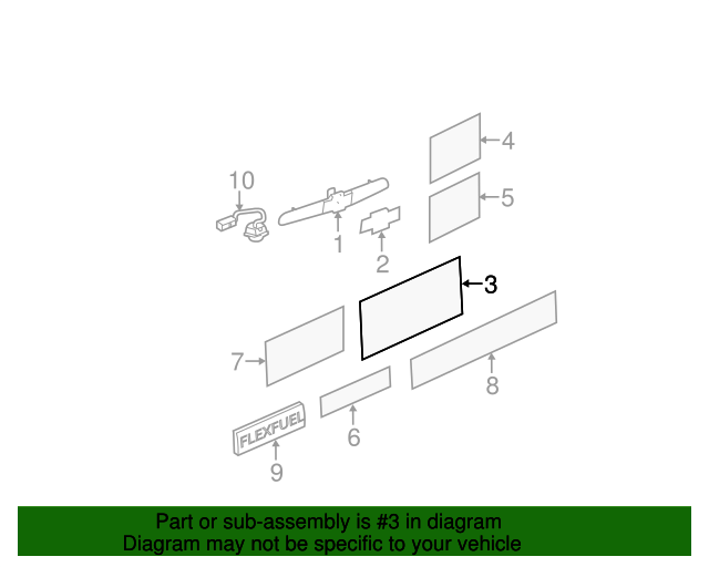 Genuine OEM Deck Lid HHR Name Plate Part# 22732493 Fits 2006-2011 ...