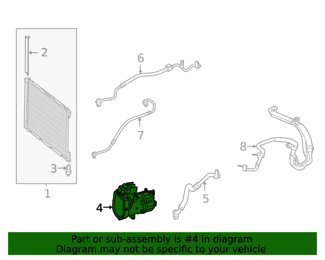 000-830-80-04 - A/C Compressor 2021-2024 Mercedes-Benz ...
