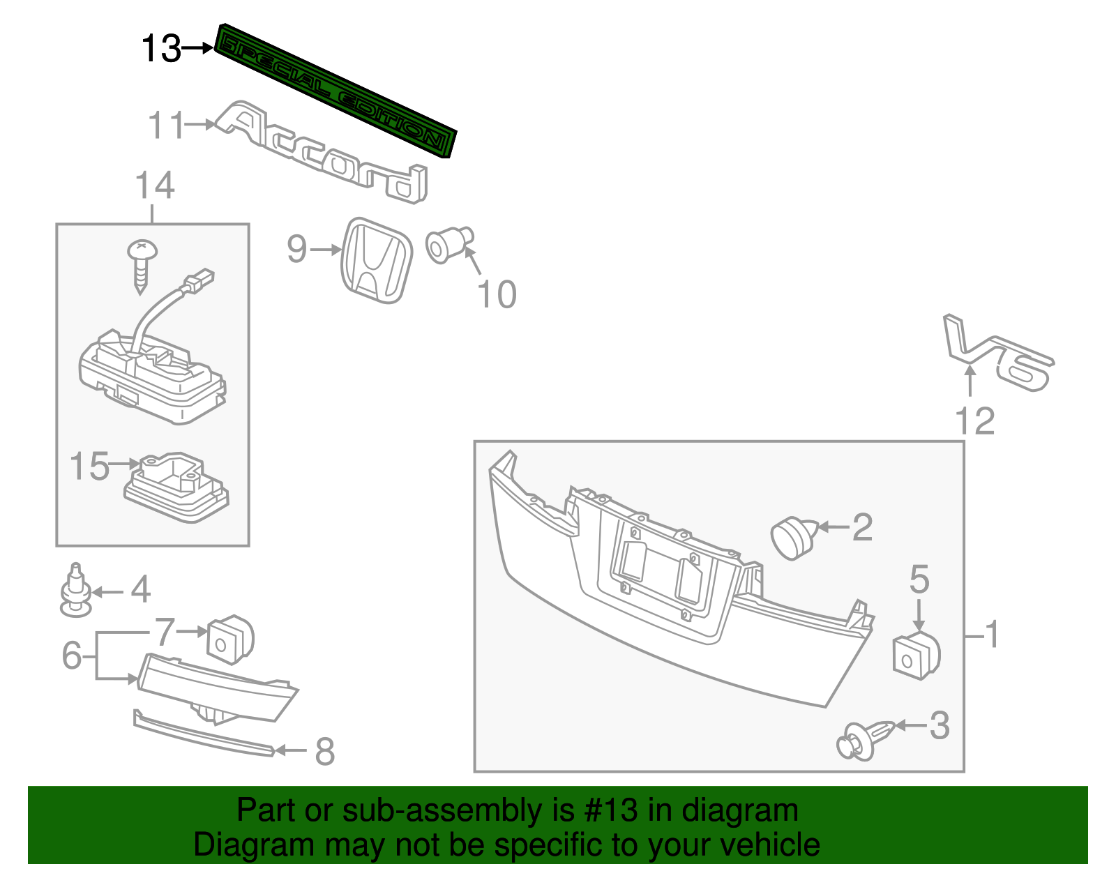 75731-S5P-A30 - Nameplate 2005-2017 Honda | Honda Parts Online