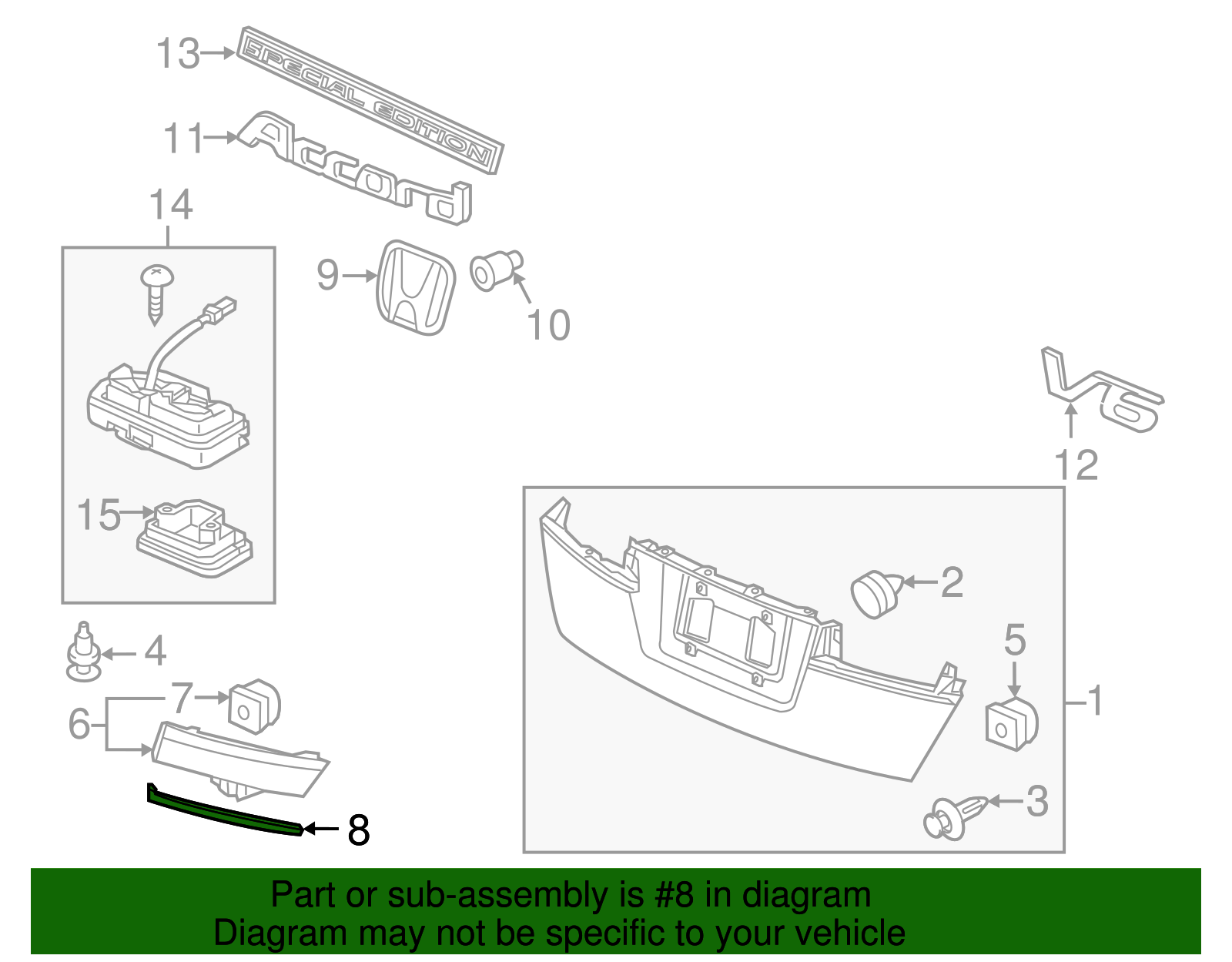 75670-TA5-A01 - Trim Molding 2011-2012 Honda Accord | Honda Parts Online