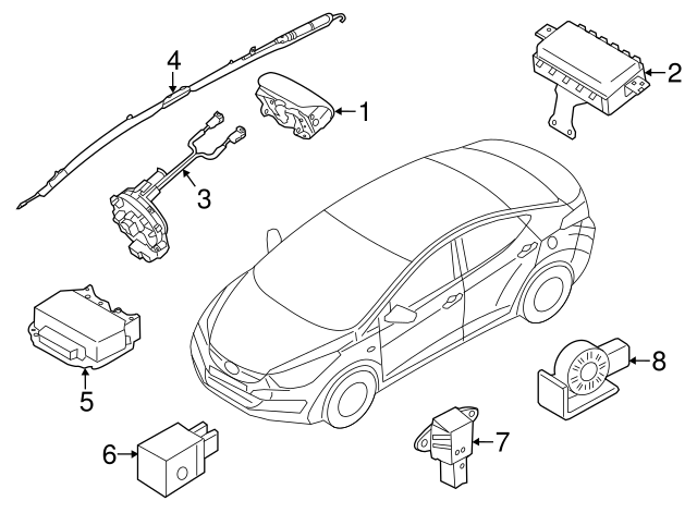 2011-2016 Hyundai Clock Spring 93490-3X040 | OEM Parts Online