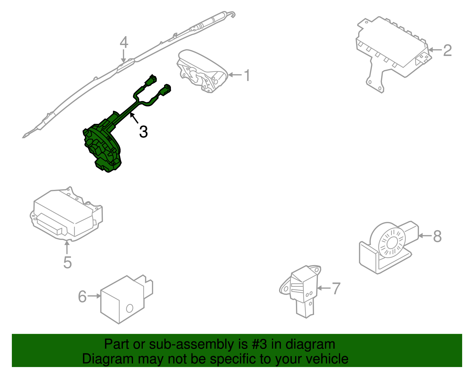 2011-2016 Hyundai Clock Spring 93490-3X040 | Retail Performance Auto Parts