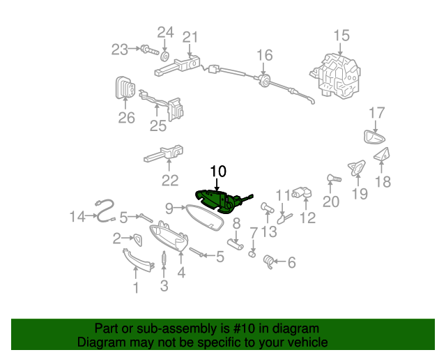 2005-2013 Porsche Exterior Door Handle Reinforcement 997-538-963-04 ...