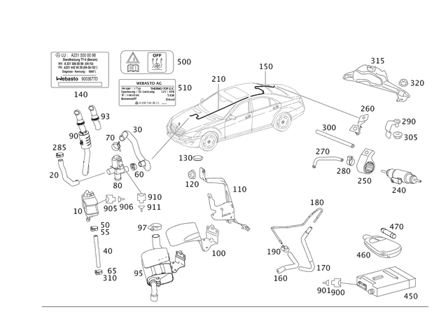 1954-2025 Mercedes-Benz Valve 000-506-28-64 | MB OEM Parts