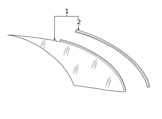 213-725-08-00 - Back Glass Seal 2017-2023 Mercedes-Benz ...