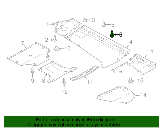 2009-2024 Audi Center Shield Rivet 3C0-853-934 | OEM Parts Online