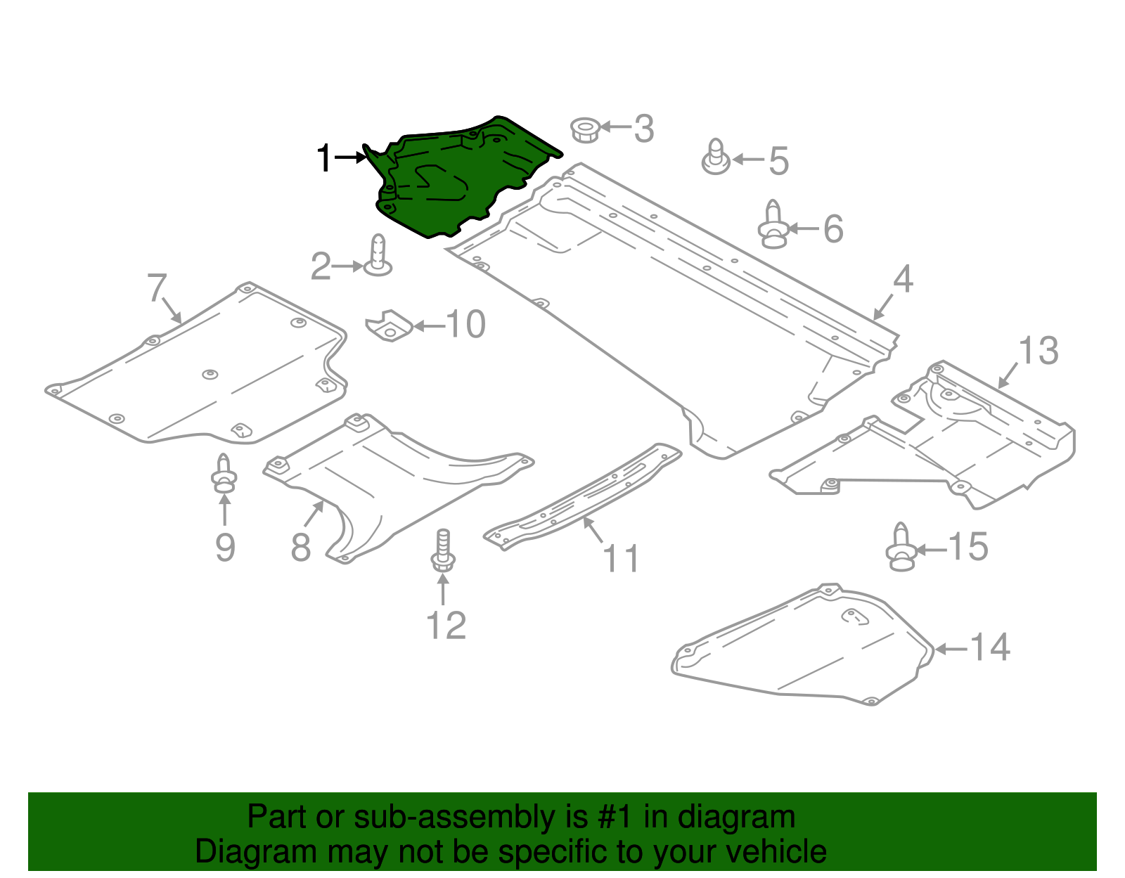80A-825-202-A - Floor Pan Splash Shield 2018-2024 Audi | AutoNation Parts