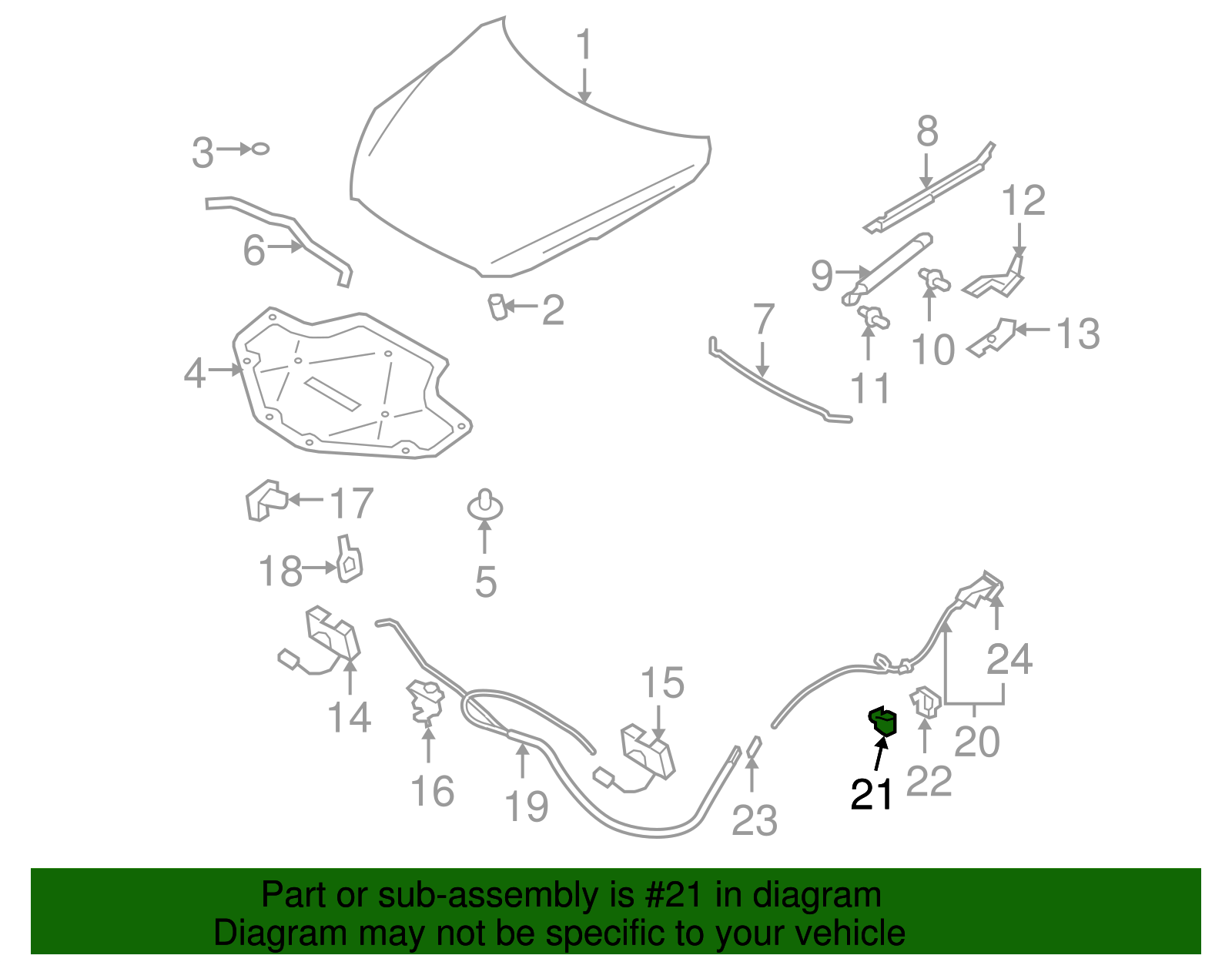 2008-2017 Infiniti Release Cable Retainer Clip 46271-1BA0A | Faulkner ...