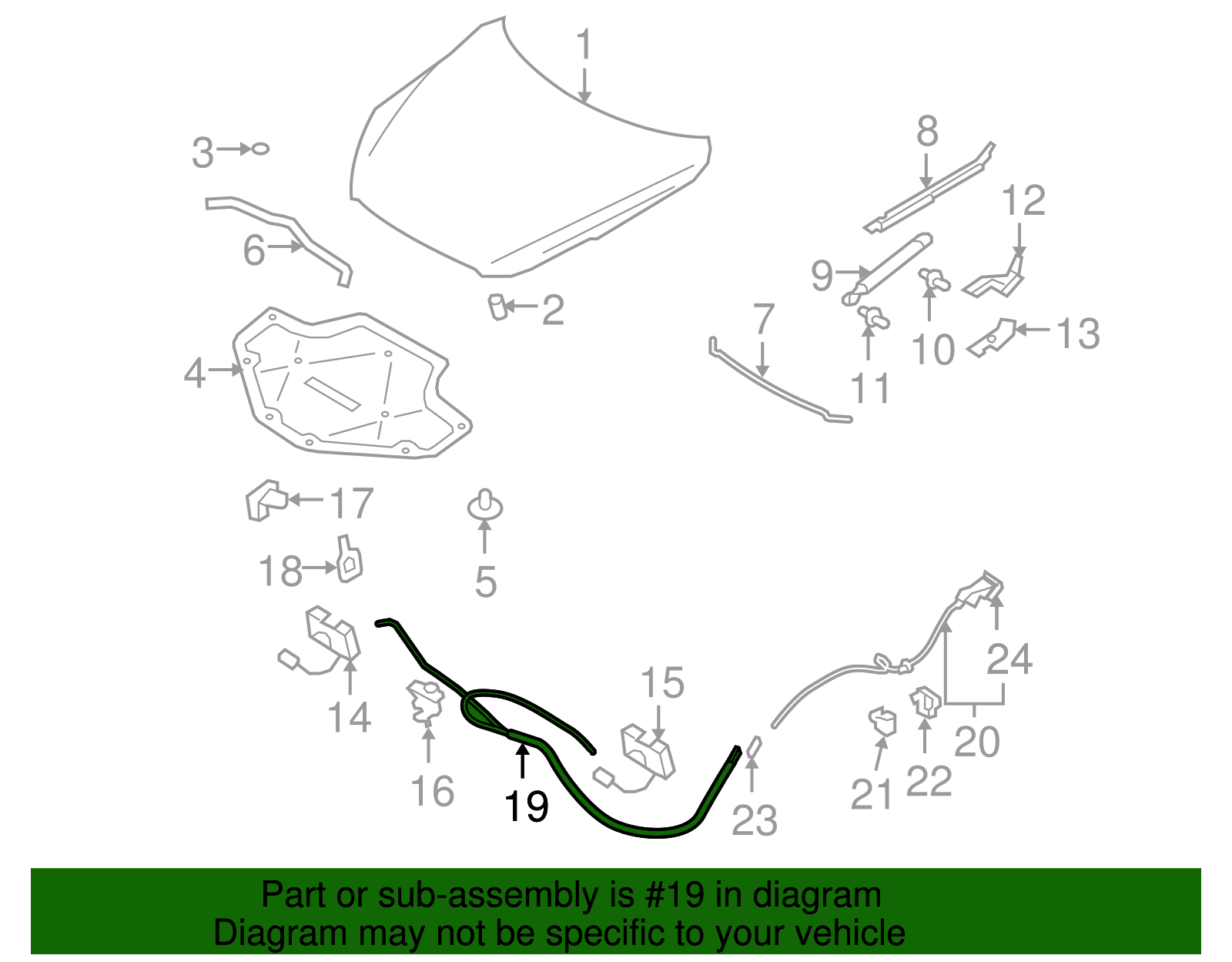 65620-1BA1B - Lock Cable 2008-2017 Infiniti | Infiniti Wholesale Direct