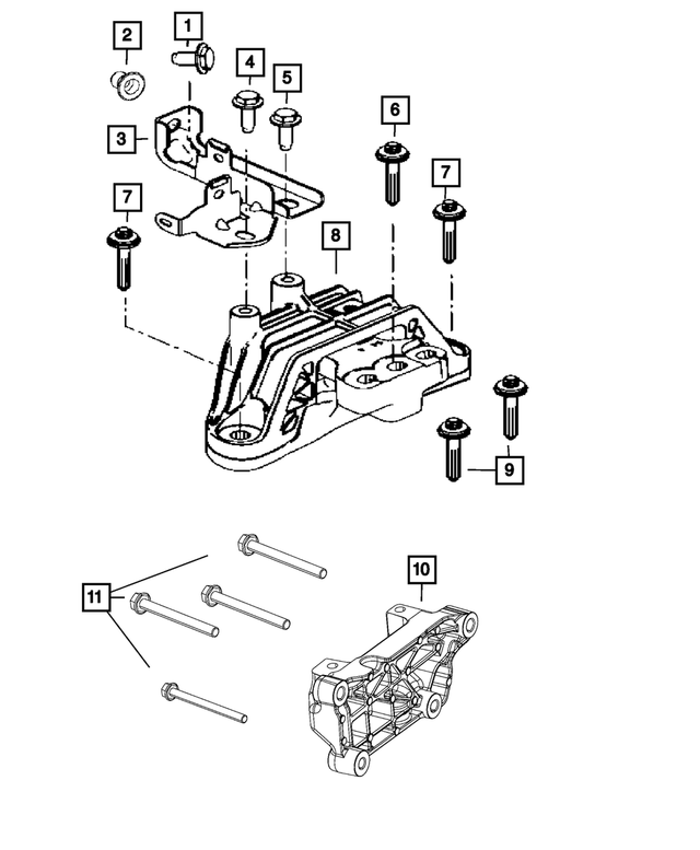 2023-2024 Jeep Compass Engine Mount Bracket 68424016AB | Mopar eStore
