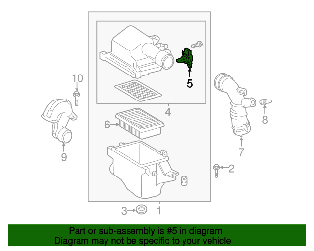 22204-0V020 - Mass Air Flow Sensor 2009-2024 Toyota | AutoNation Parts