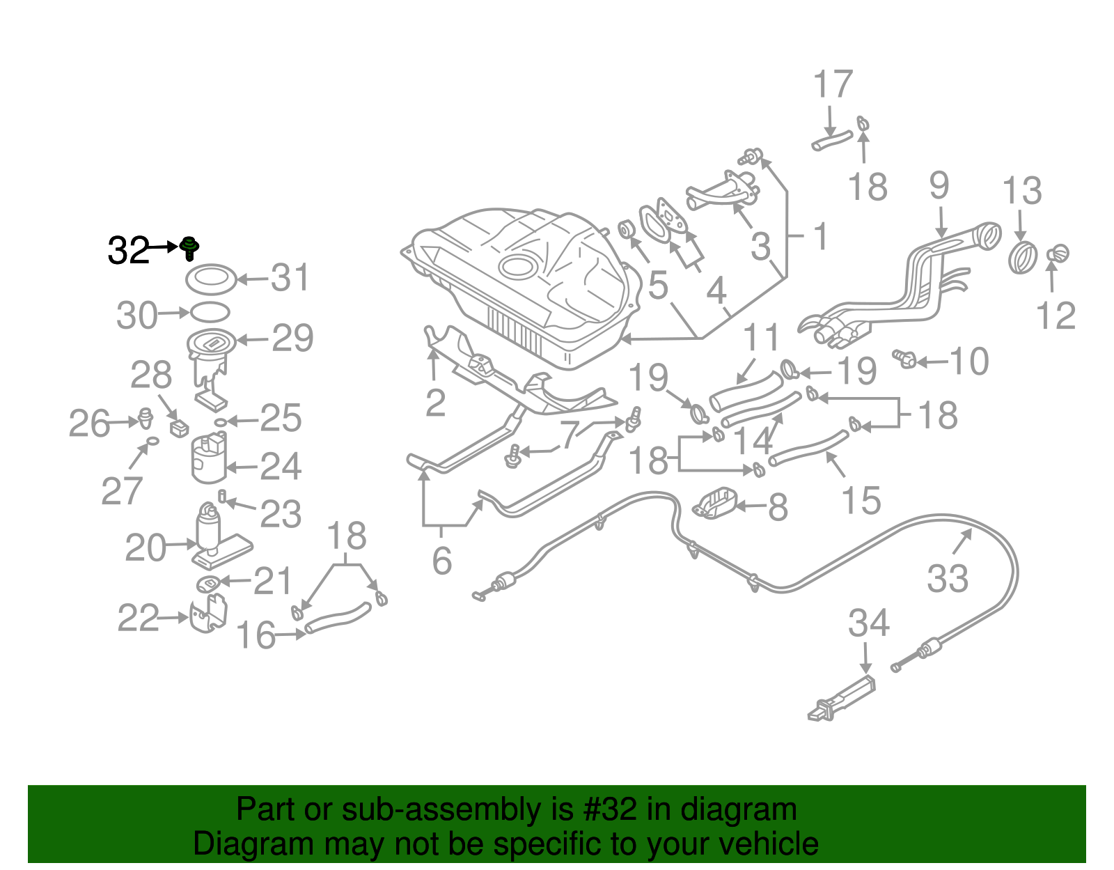 1999-2006 Nissan Sending Unit Screw 01436-01821 | Team Nissan Parts