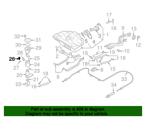 2000-2006 Nissan Fuel Pressure Regulator 22670-5L32B | Nissan Parts Store