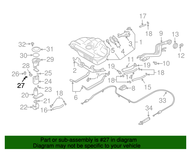 2000-2024 Nissan Fuel Injector O-Ring 16618-5M100 | Nissan Parts Plus