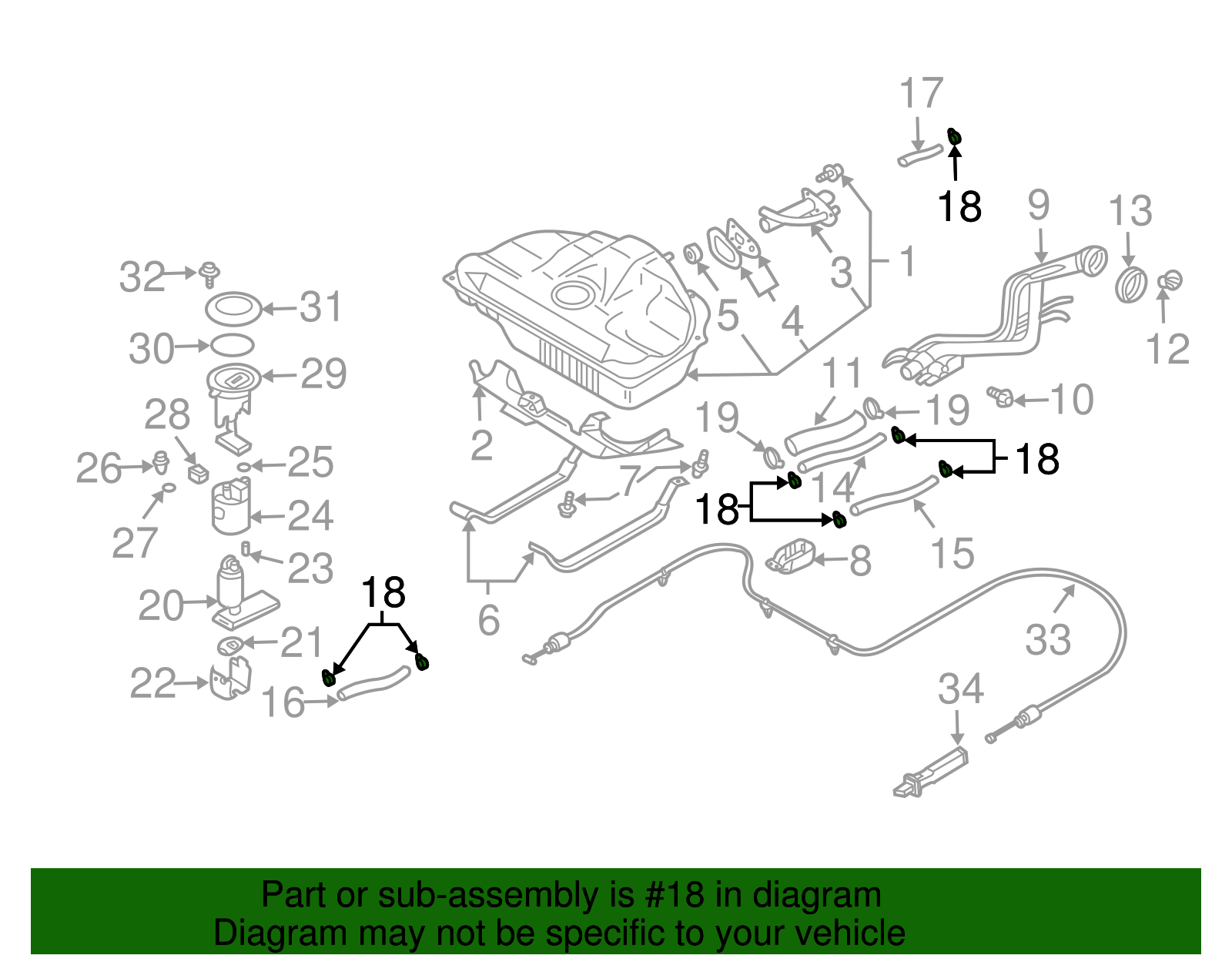 1998-2006 Nissan Hose Clamp 01558-00401 | My Nissan Part