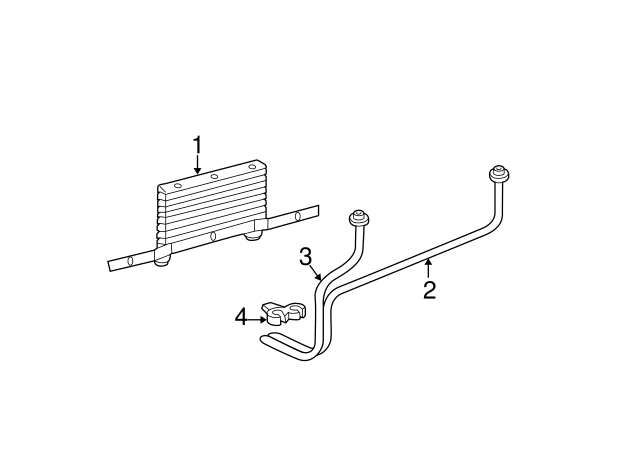 1999-2004 GM Automatic Transmission Fluid Cooler Lower Line 15812029 ...