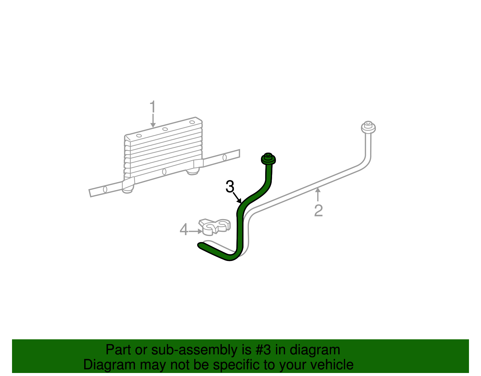1999-2007 GM Automatic Transmission Fluid Auxiliary Cooler Inlet Line ...