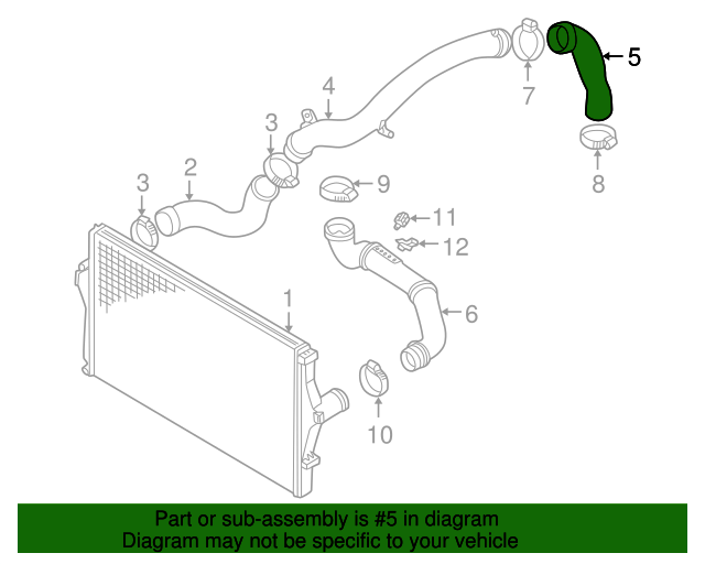 1998-2009 Volvo Inter-Cooler Hose 31261370 | TascaParts.com