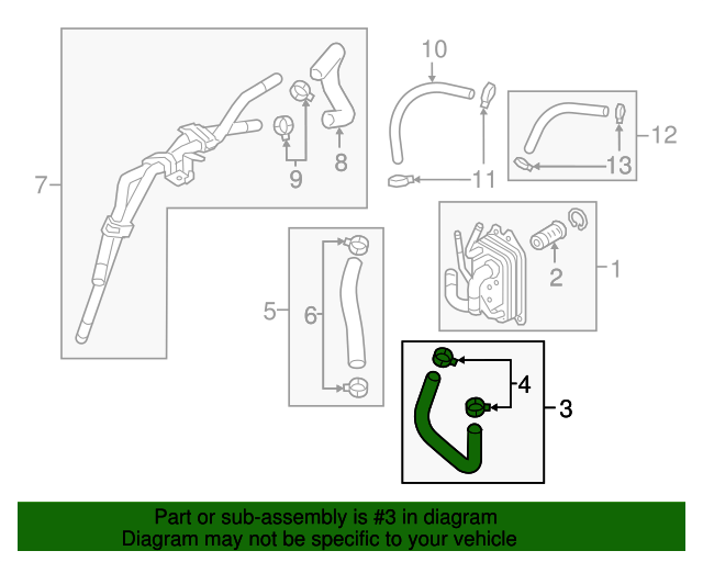 Genuine Lower Hose for 2017-2021 Hyundai | Part# 25415-F2500 | Hyundai ...